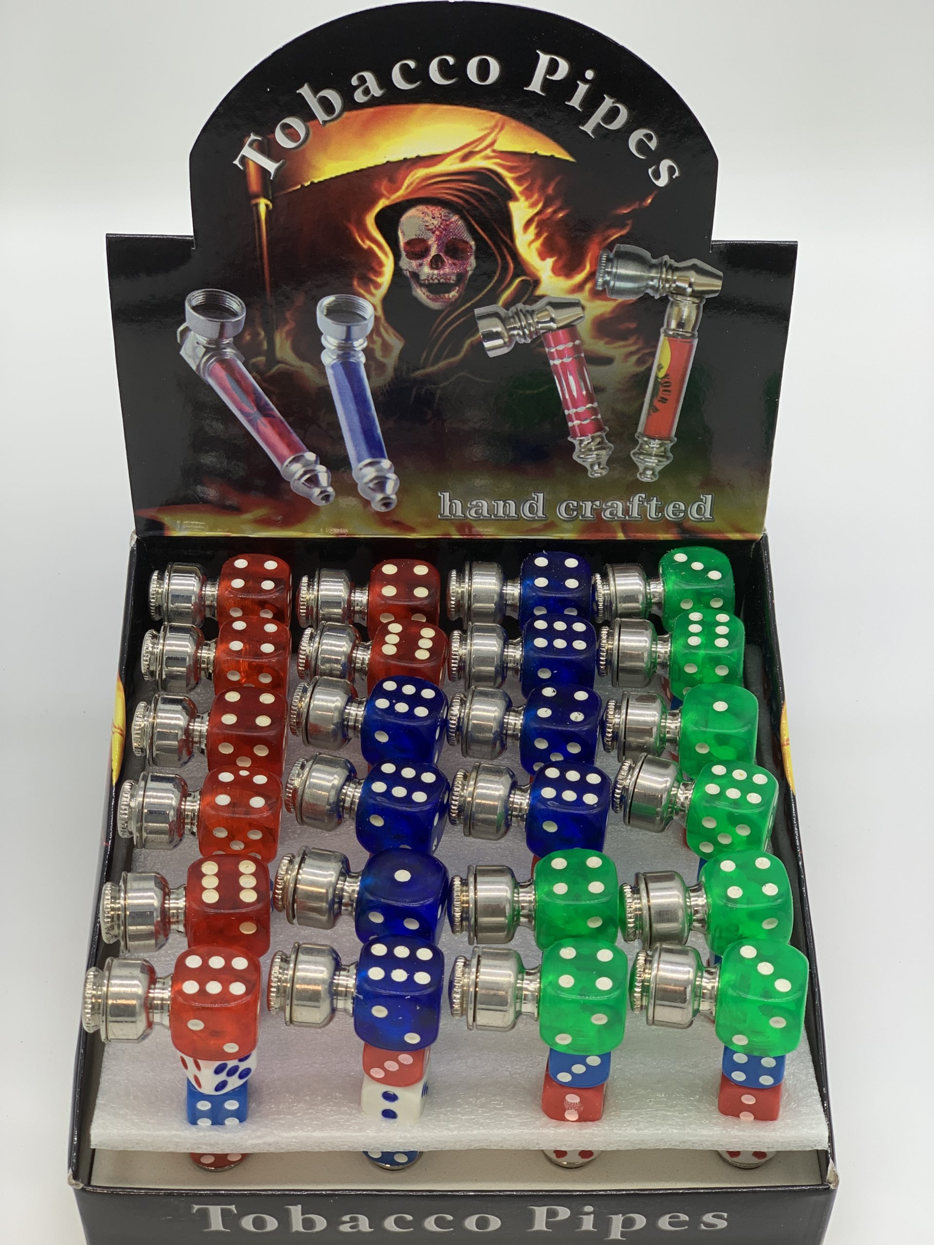 METAL PIPE DICE 2 DISPLAY OF 24 – Yeg Distributors